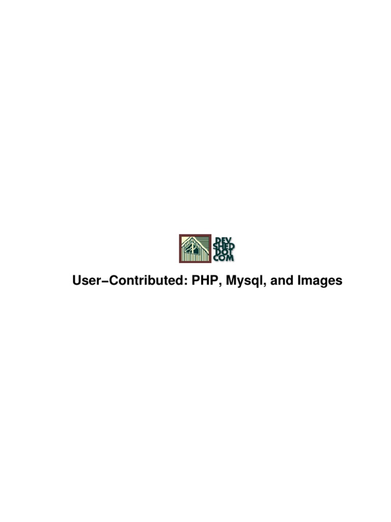 Developer Shed Network Server Side Php User Contributed Php Mysql And Images Pdf 