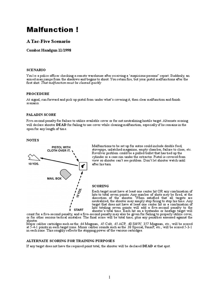 Malfunction !: A Tac-Five Scenario | PDF