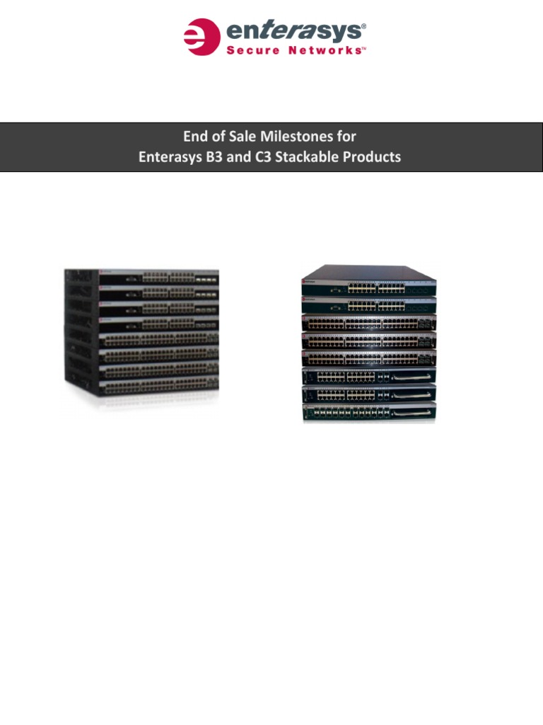 Enterasys - End of Service Life - C3 e B3 | PDF | Computer Networking ...