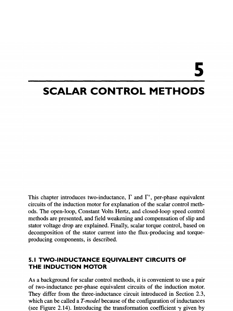Scalar Control of Induction Motors | PDF | Electric Motor | Electrical ...