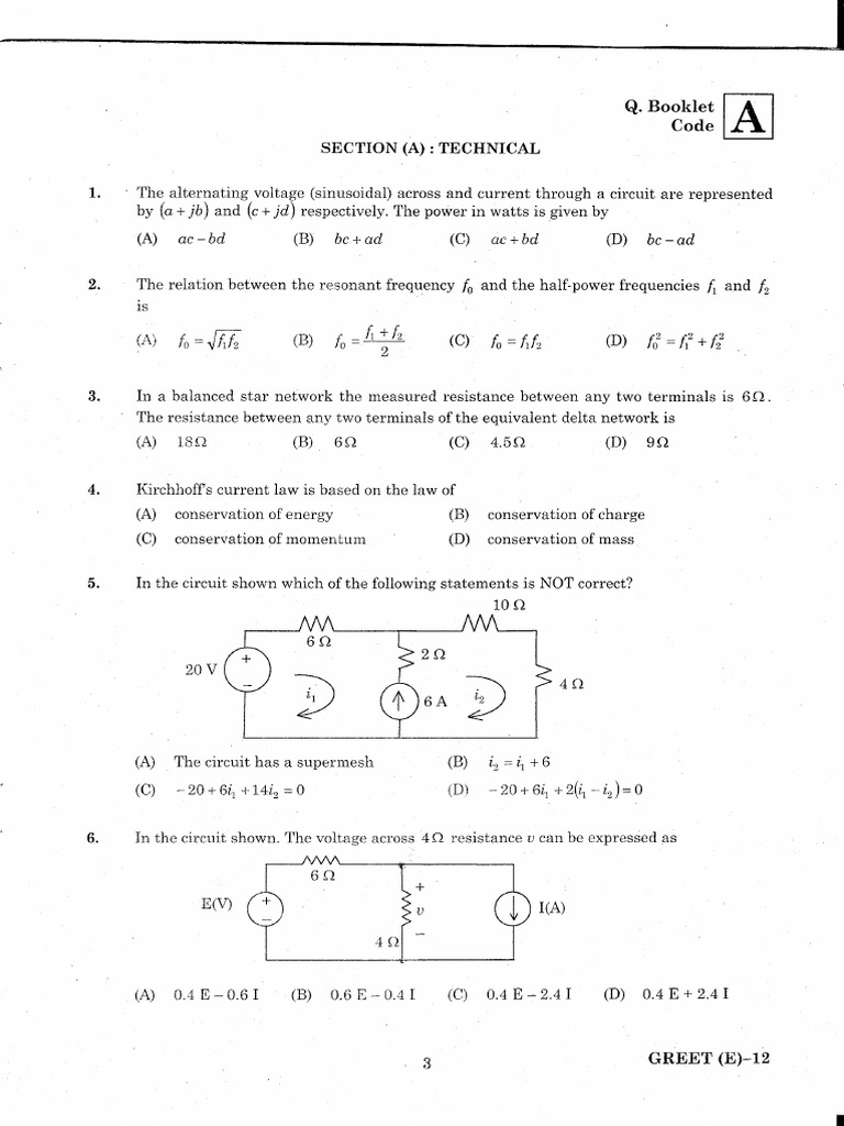 Apgenco A.es (Electrical) - 2012 | PDF