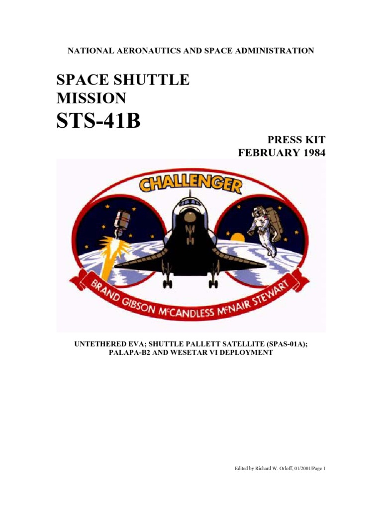 NASA Space Shuttle STS-41B Press Kit | PDF | Extravehicular Activity | Nasa