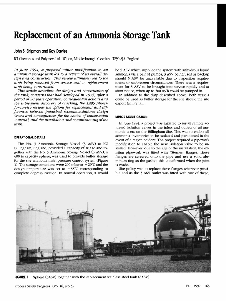 Ammonia Storage Tank | PDF | Welding | Construction