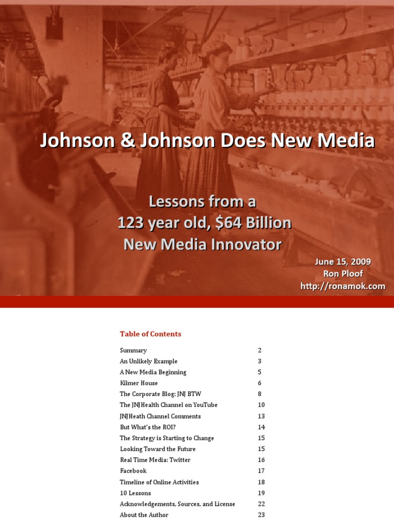 Johnson &johnson Case Study - Social Media | PDF | New Media | Social Media