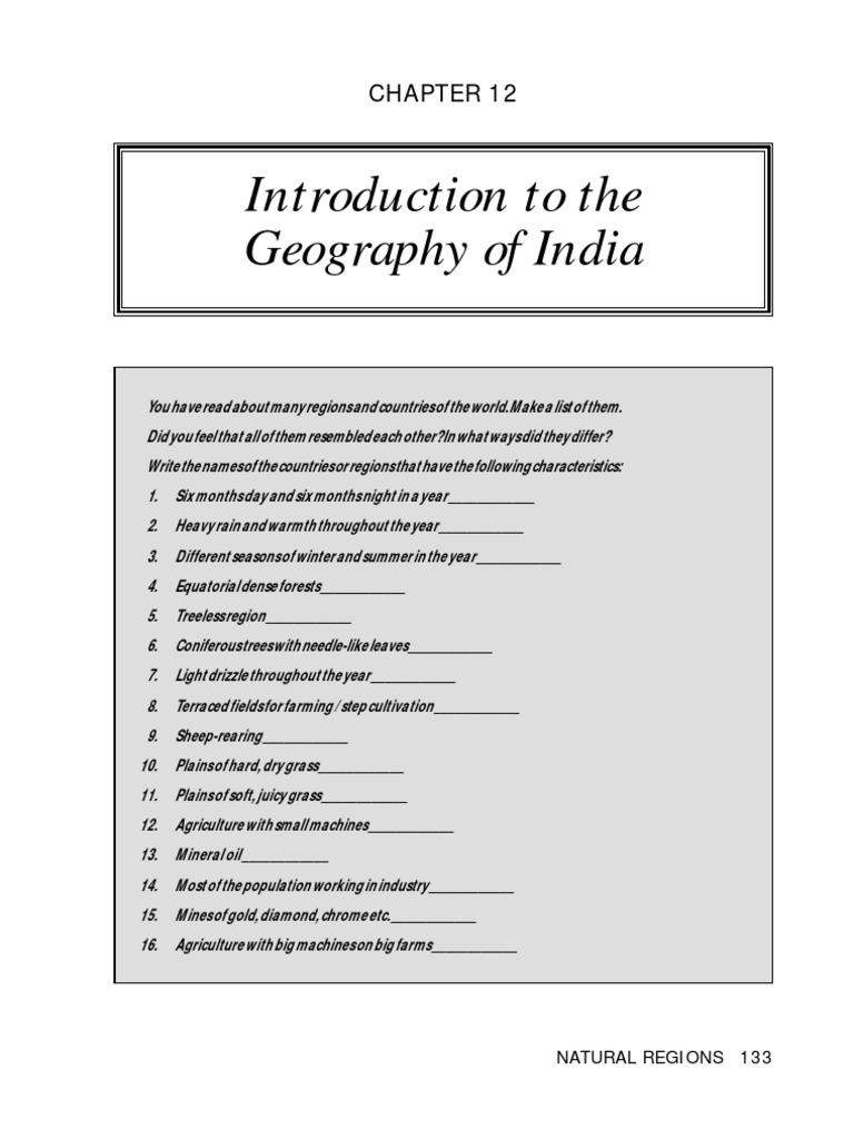 12 Introduction To The Geography of India 2 | PDF | Desert | Physical ...