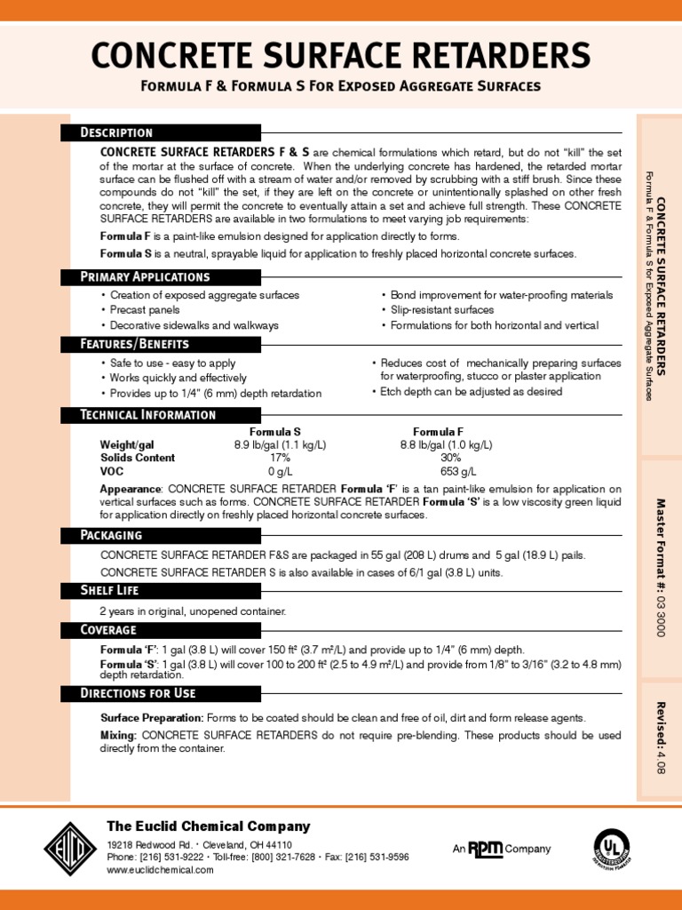 Concrete Surface Retarders | PDF | Concrete | Water