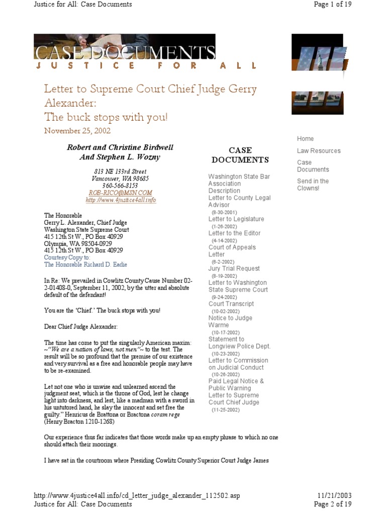 Judge Alexander | PDF | Judge | Common Law