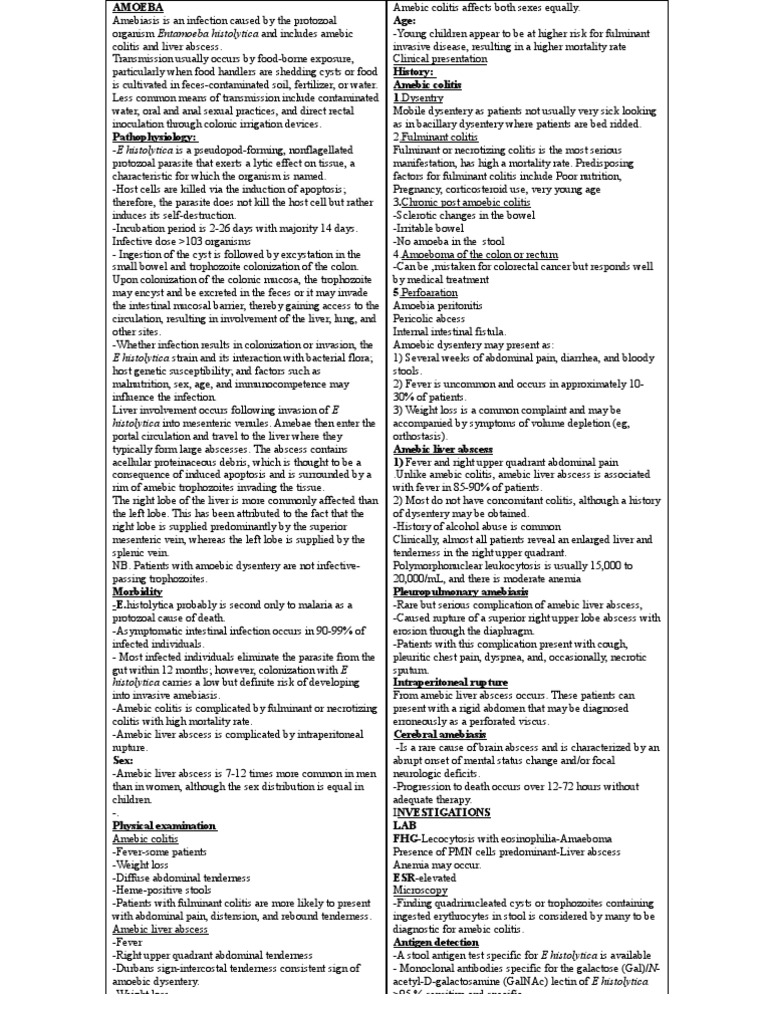 Amoeba | Digestive System | Immunology