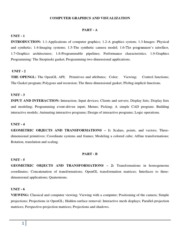 Computer Graphics and Visualization | PDF | Cathode Ray Tube | Computer ...