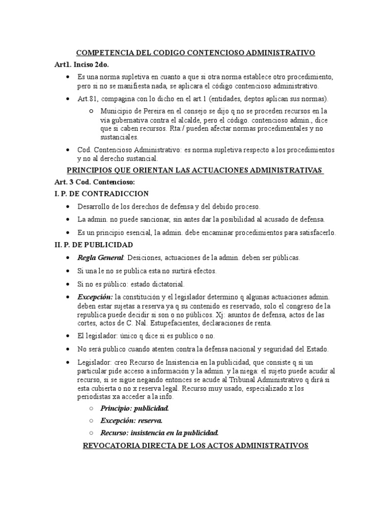 Competencia Del Codigo Contencioso Administrativo | PDF | Caso de ley ...