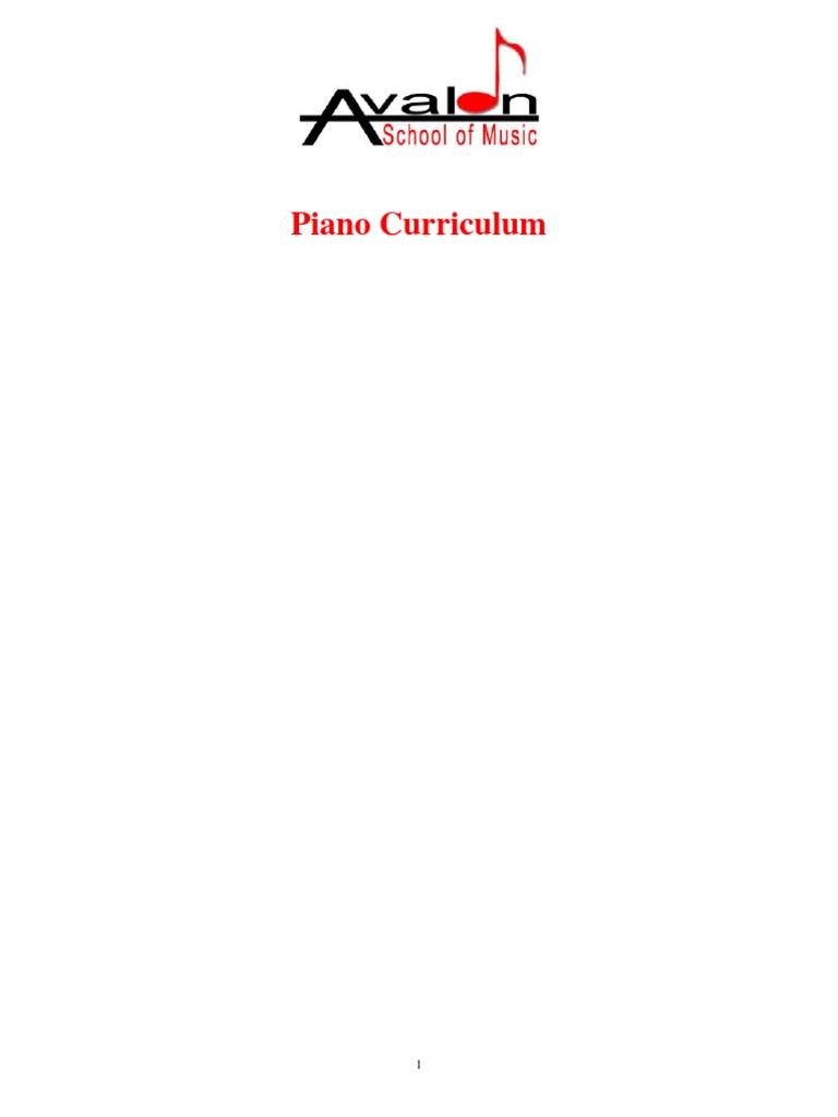 Piano Curriculum: Levels I-V | PDF | Sonata | Variation (Music)
