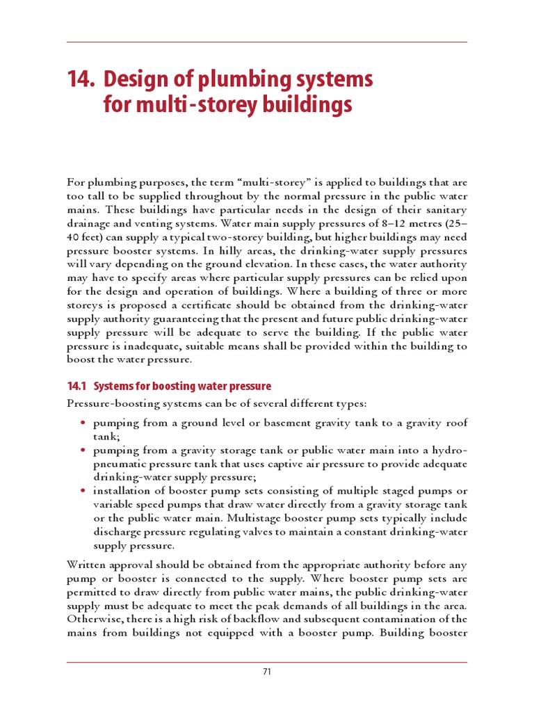 Multi-Storey Building Plumbing Design | PDF | Sanitary Sewer | Water ...