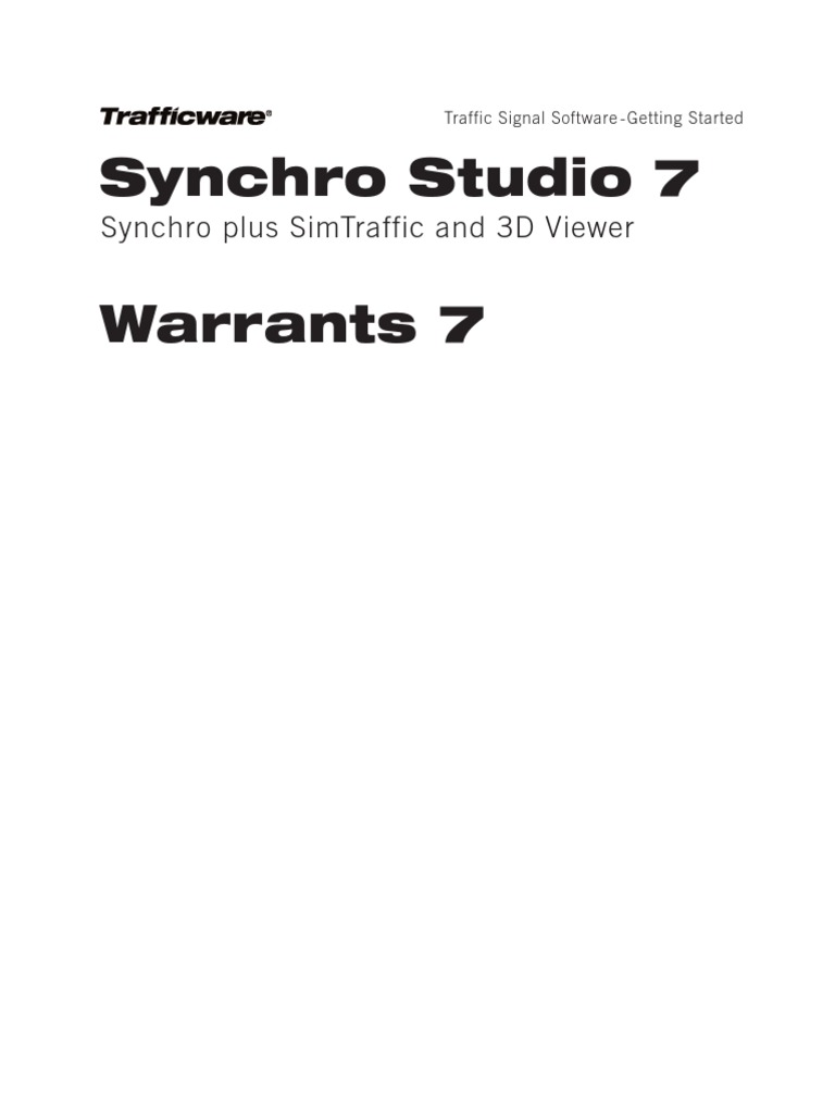 Synchro Studio Getting Started | PDF | Traffic | Pedestrian Crossing