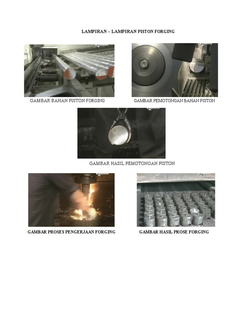 Piston Forging and Casting Process Images | PDF