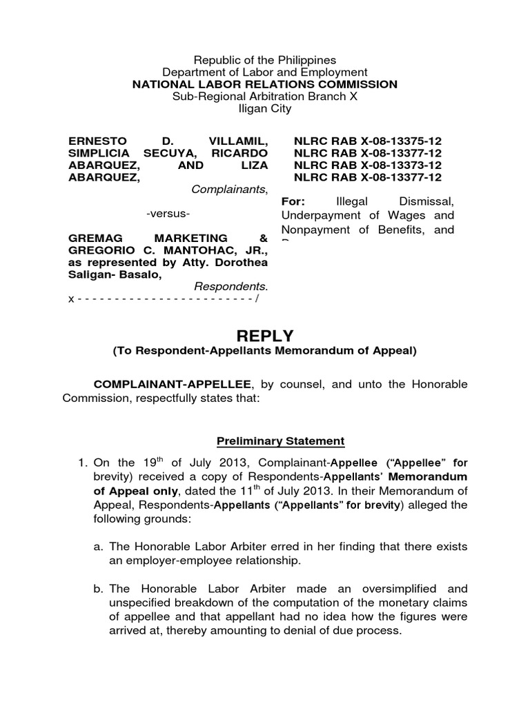 Mantohac Reply To Memorandum | Download Free PDF | Surety Bond ...