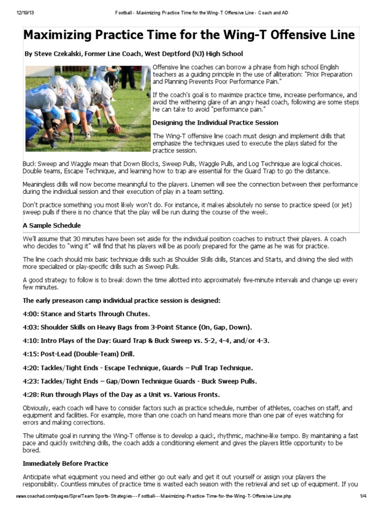 Youth Football Plays for Weak Lines | PDF | Sports