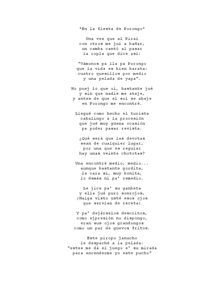 En La Fiesta de Porongo - El Camba Florencio | PDF | Ocio