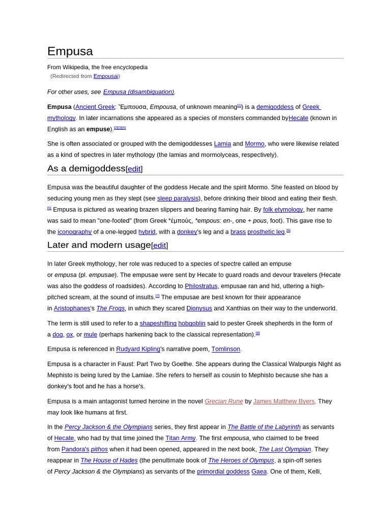 Empusa | PDF | Mythic Humanoids | Mythology