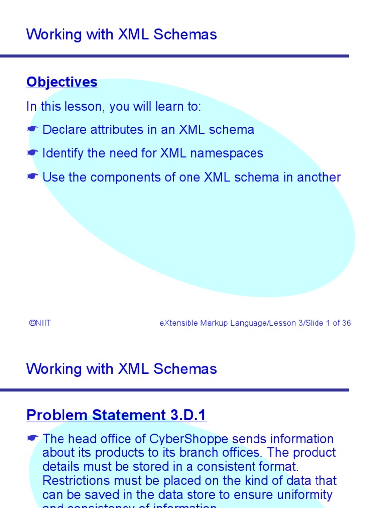 XML - Lesson 3 | PDF | Xml Schema | Xml