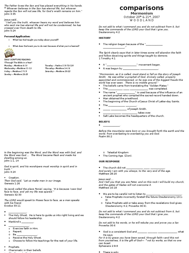 Outline 10-20-07 | PDF | Eternal Life (Christianity) | Gospel Of Matthew