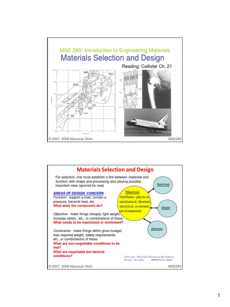 Materials Selection | PDF | Fracture Mechanics | Fracture