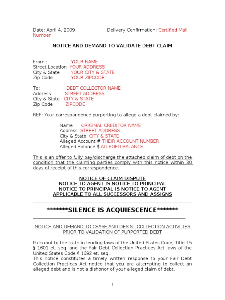 Enhanced Validation Letter RED | PDF | Debt | Liability (Financial ...