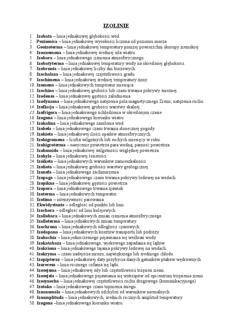 Izolinie | PDF