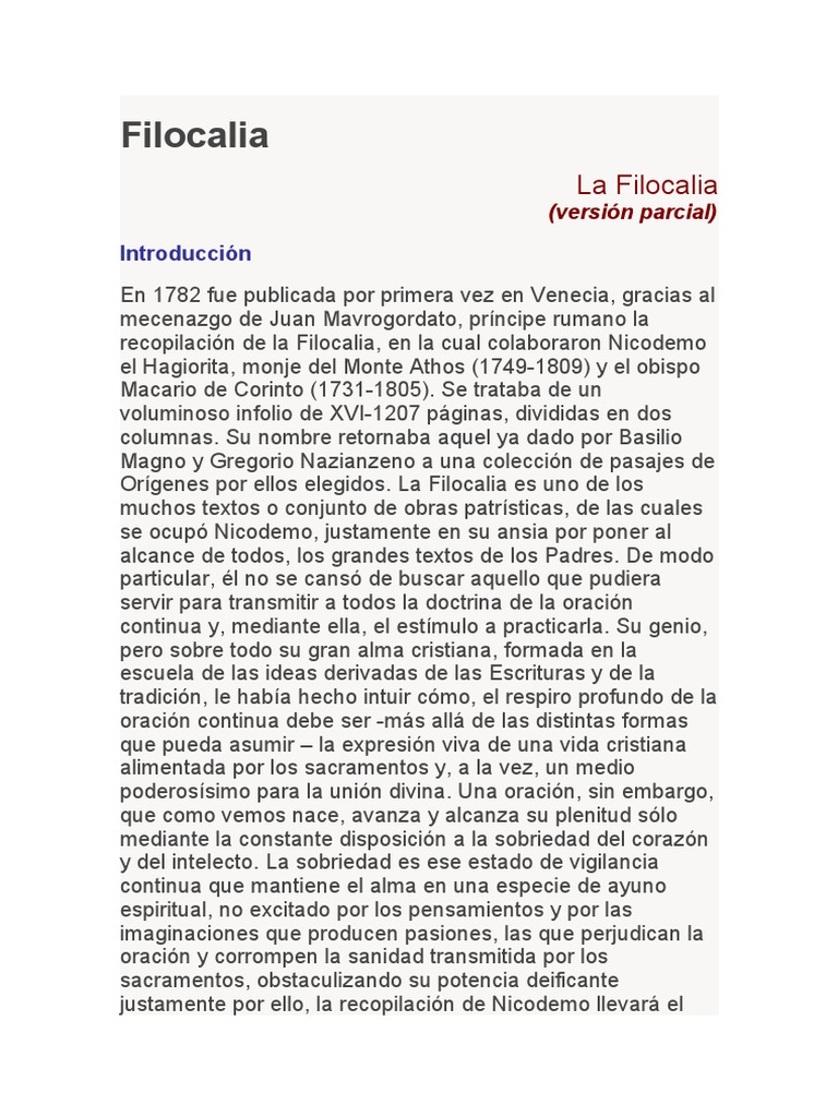 Filocalia | PDF | Alma | Amor