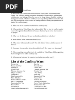 Chronological List of U.S. Wars | PDF | Military | Military Of The ...