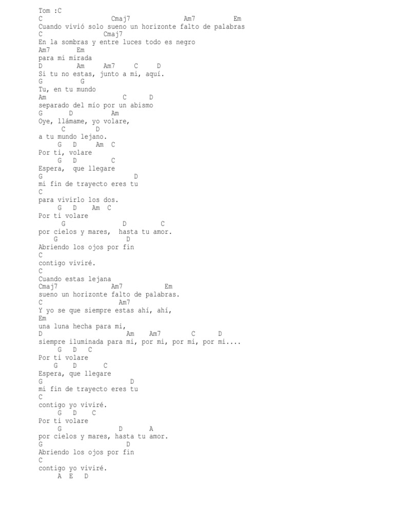 Andrea Bocelli - Por Ti Volare | PDF