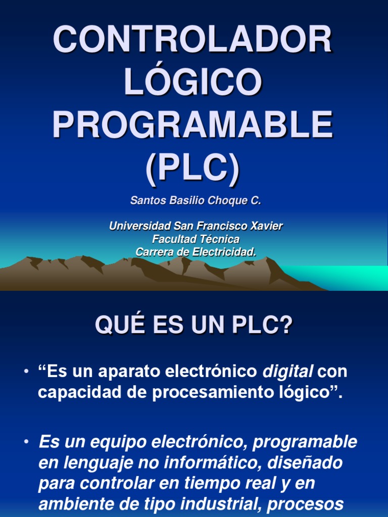 CONTROLADOR LÓGICO PROGRAMABLE (PLC).ppt