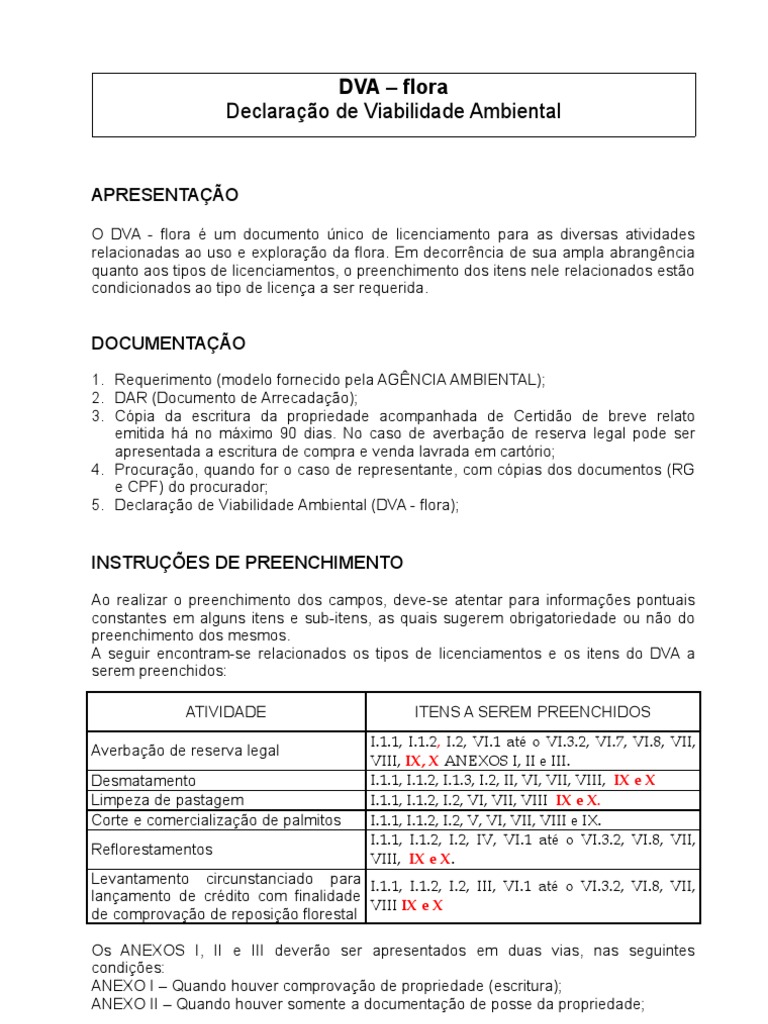 DVA FLORA Licenciamento | Download grátis PDF | Business