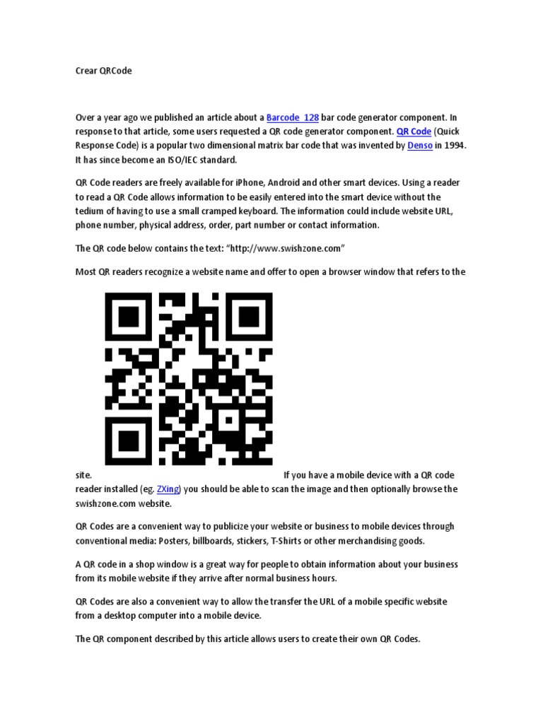 Barcode - 128 Denso: QR Code | PDF | Qr Code | Data Type