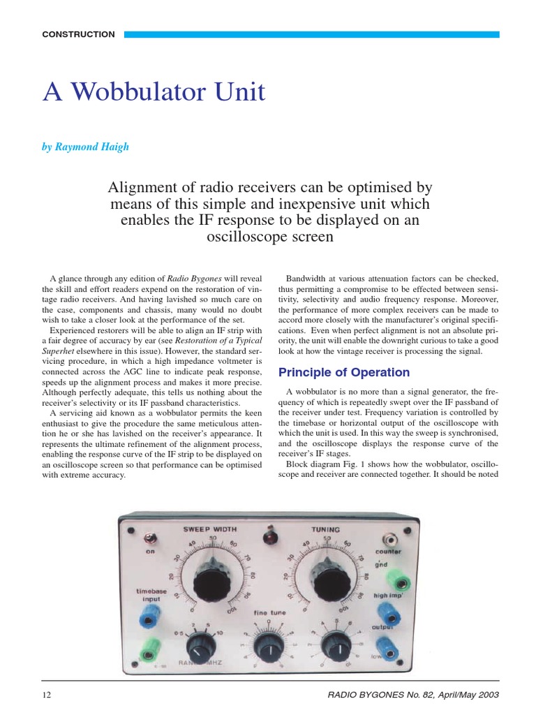 RB Wobbulator | Download Free PDF | Electronic Oscillator | Capacitor