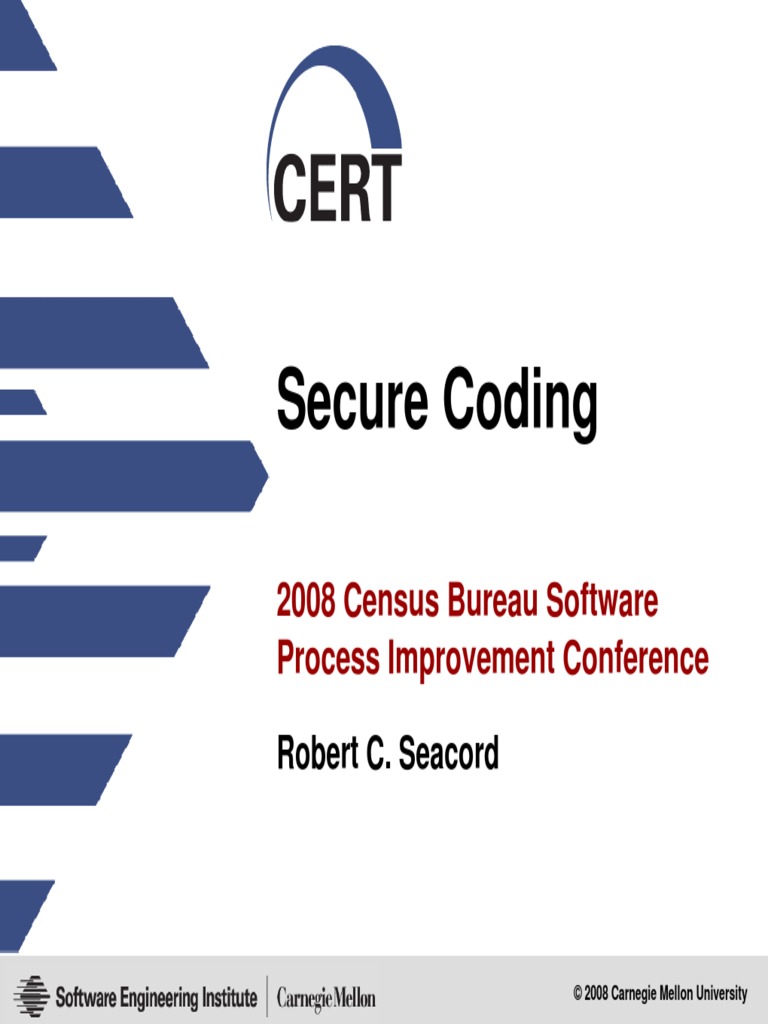 Developing Secure Code Robert Seacord Pdf Vulnerability Computing Threat Computer