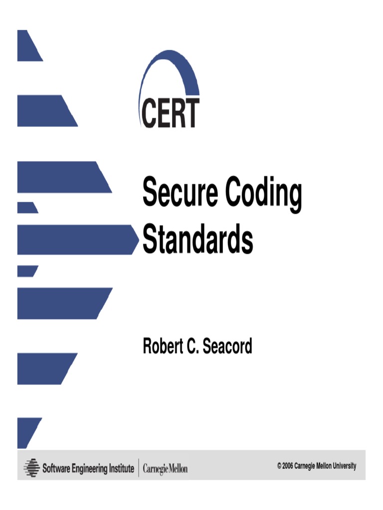 Cert Secure Coding Standards | PDF | Source Code | Computer Programming