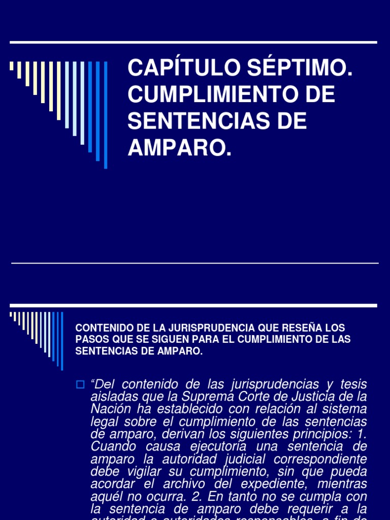 Cumplimiento de Sentencias de Amparo | Caso de ley | Sentencia (Ley)