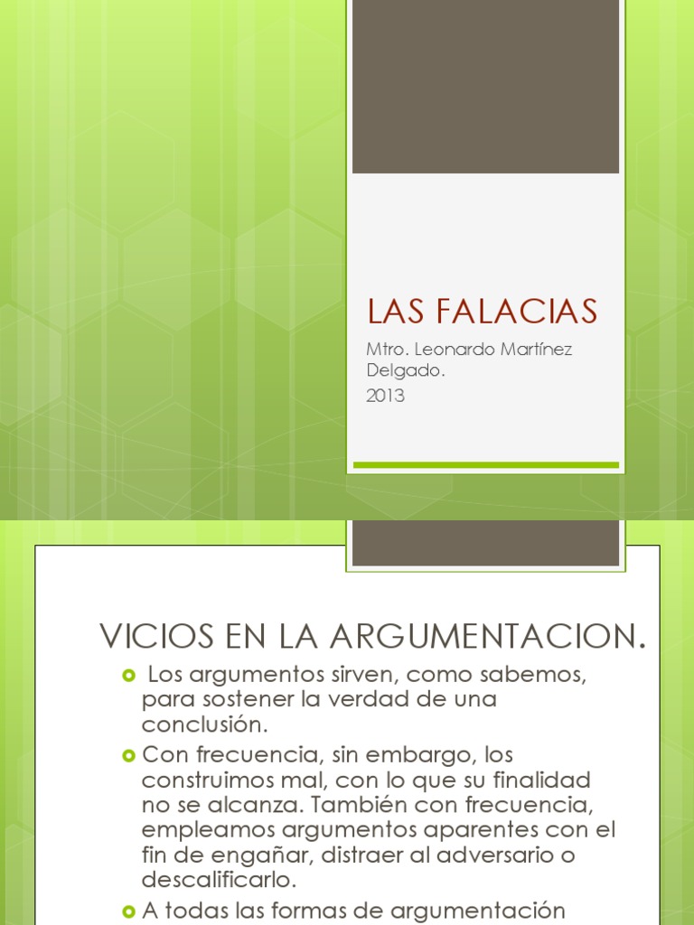 Las Falacias | PDF | Falacia | Argumento