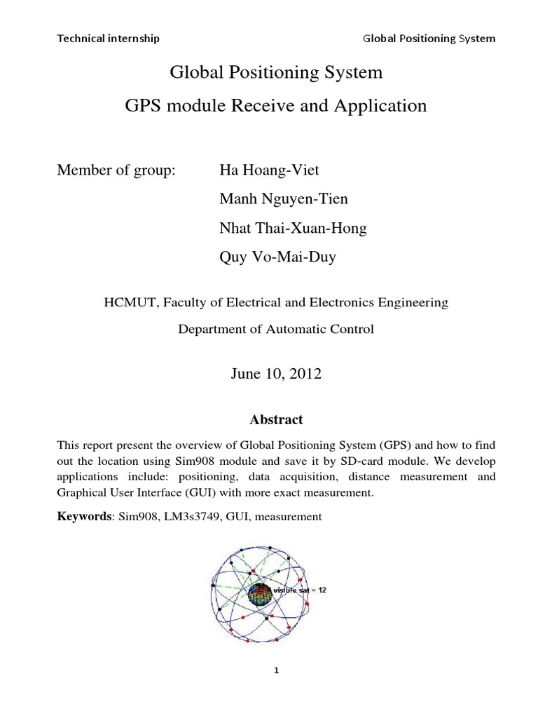 Technical Internship - GPS - SIM908 | PDF | Global Positioning System | Computer Data Storage