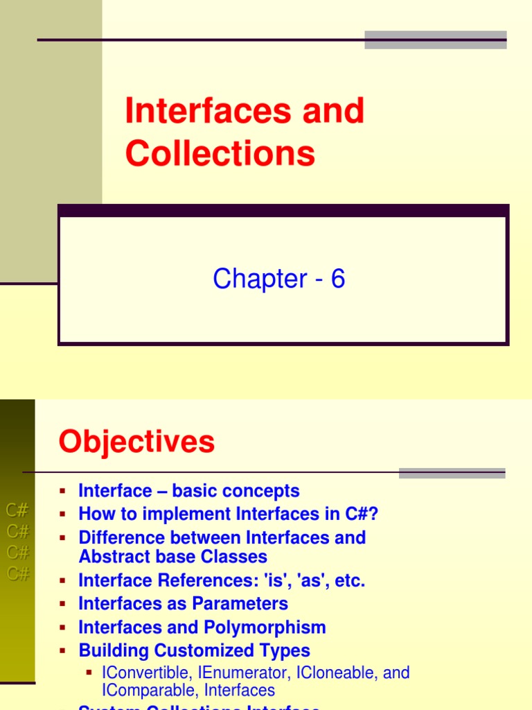 6 (1) .Interfaces and Collections | PDF | C Sharp (Programming Language) | Class (Computer ...