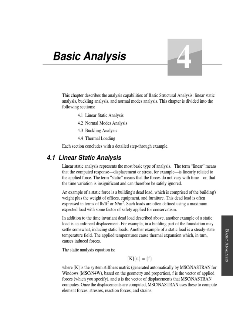MSC Nastran - Basic Analysis | PDF | Eigenvalues And Eigenvectors ...