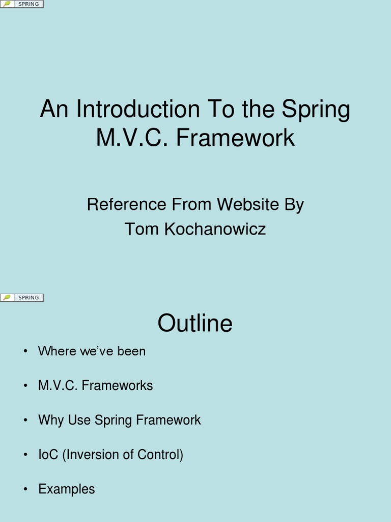 MVC Spring Framework | PDF | Spring Framework | Model–View–Controller MVC Spring Framework | PDF | Spring Framework | Model–View–Controller