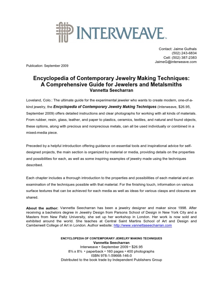 Contemporary Jewelry Techniques Guide | PDF | Jewellery | Bead