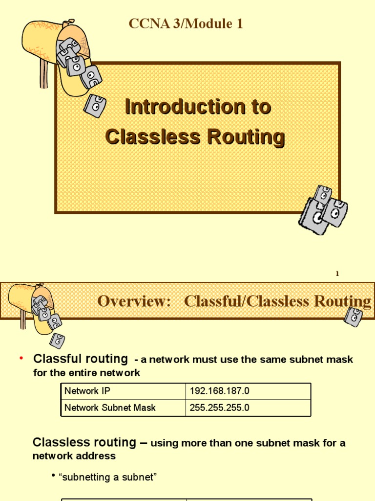 Ccna03 01 Classless RTG | PDF | Ip Address | Routing