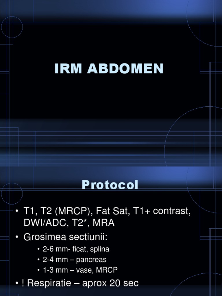 MRI Abdomen Protocols and Findings | PDF