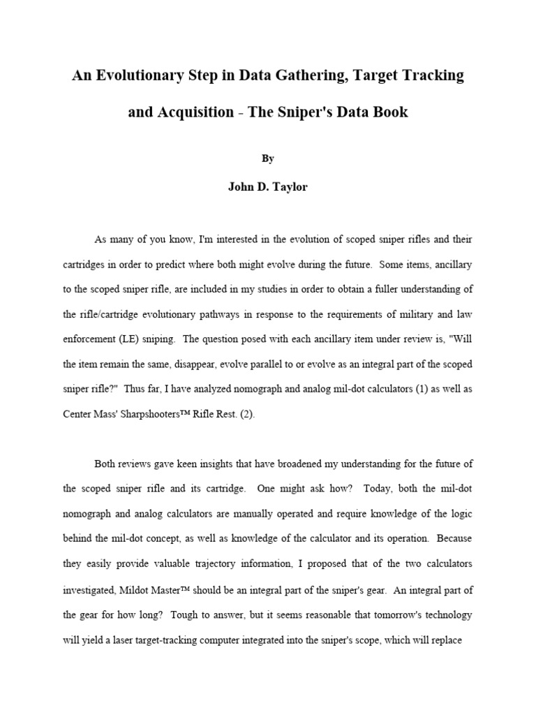 MS - Sniper Data Books | PDF | Lidar | Sniper