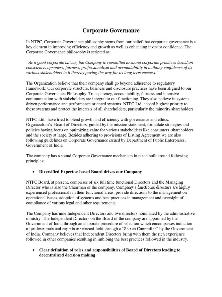 Corporate Governance | PDF | Corporate Governance | Governance