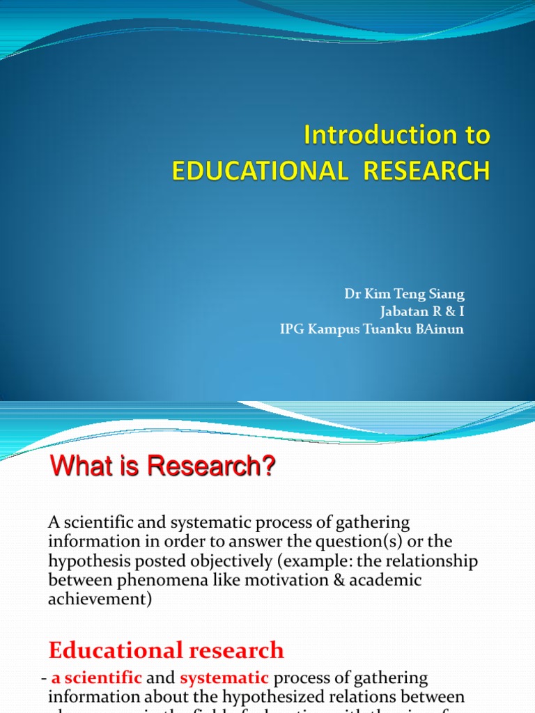 Educational Research Methodology | PDF | Quantitative Research ...