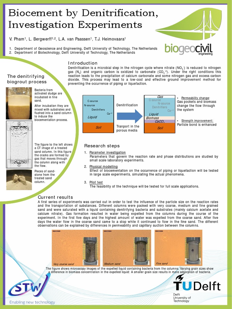 Biocement by Denitrification | PDF | Soil | Chemical Engineering