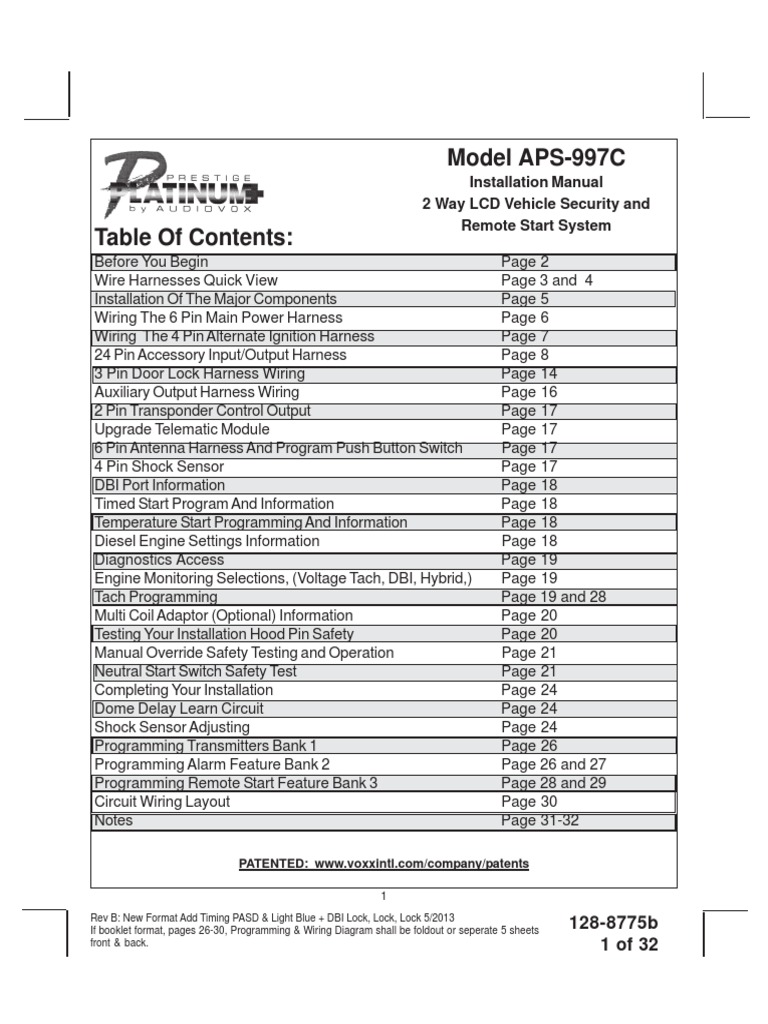 Manual en Inglés de Alarma Prestige Aps997c | PDF | Relay | Switch